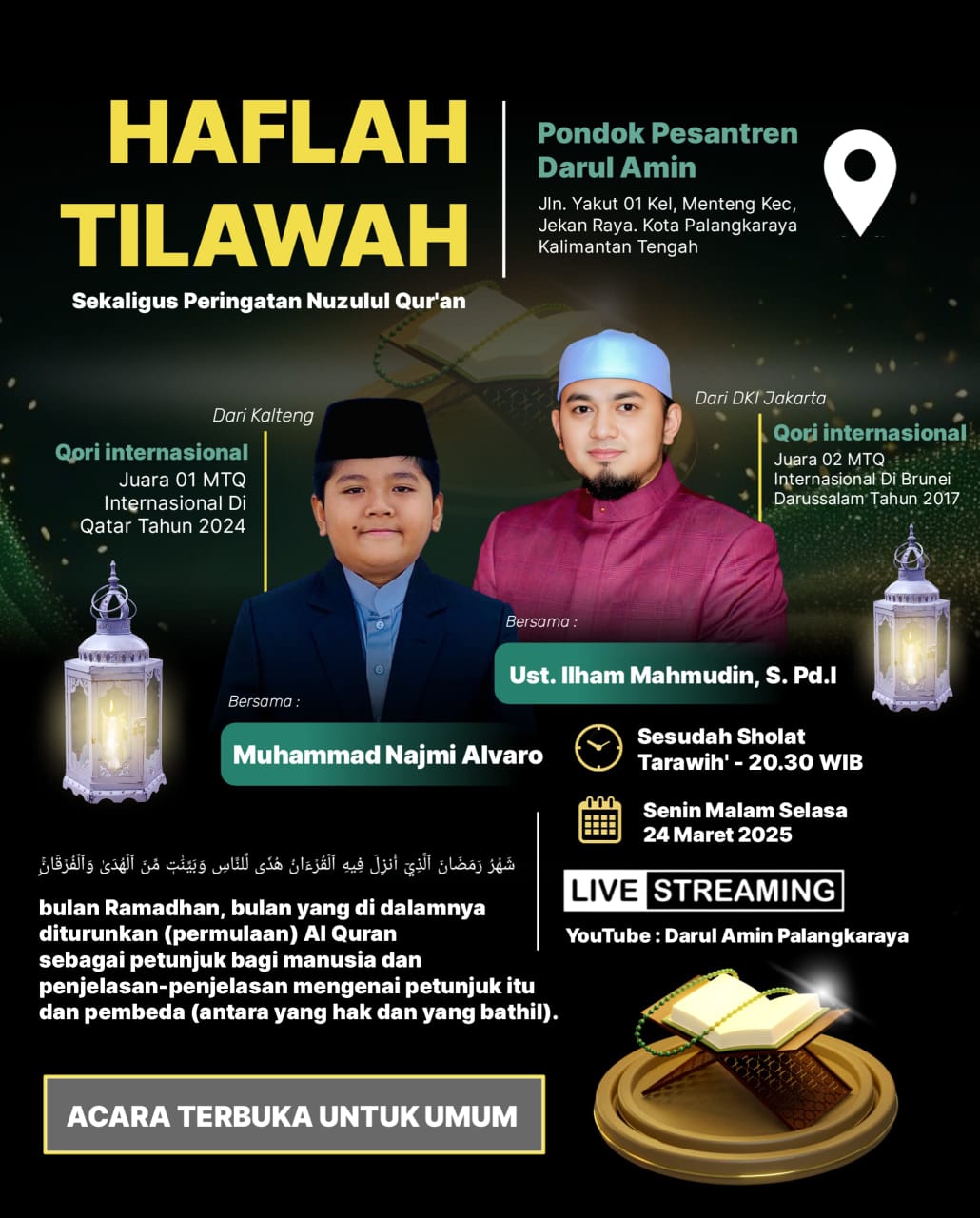 Muhammad Najmi Alvaro: Qori Cilik Asal Kalteng Guncang Dunia, Juara MTQ ...